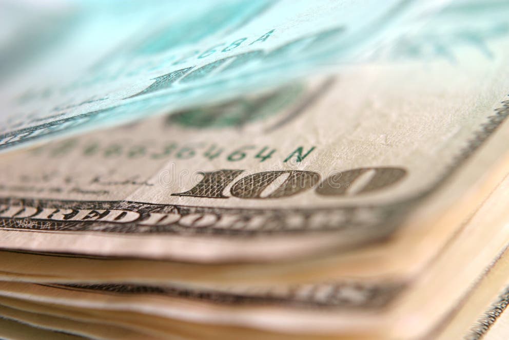 100 USD stack macro stock image. Image of saturated, exchange - 503479