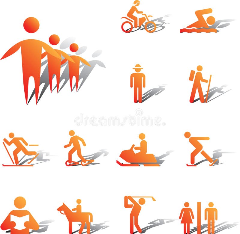 Athletic 3D Icon Set stock vector. Illustration of athletic - 9275009