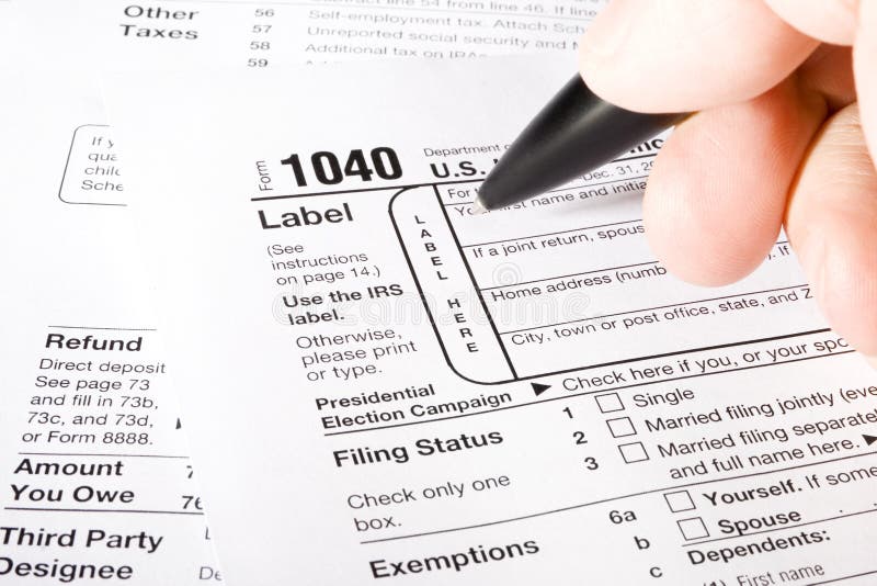Taxes 1040 Tax Return Form editorial stock photo. Image of america ...