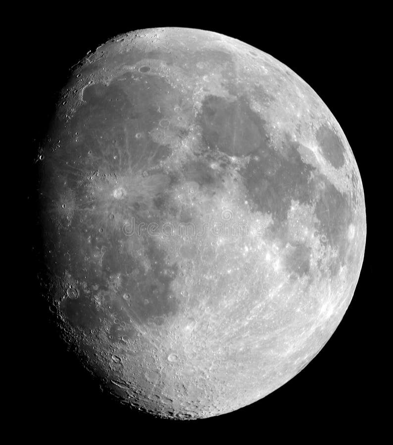 11-day-old moon stock image. Image of space, mare, planet - 1016845