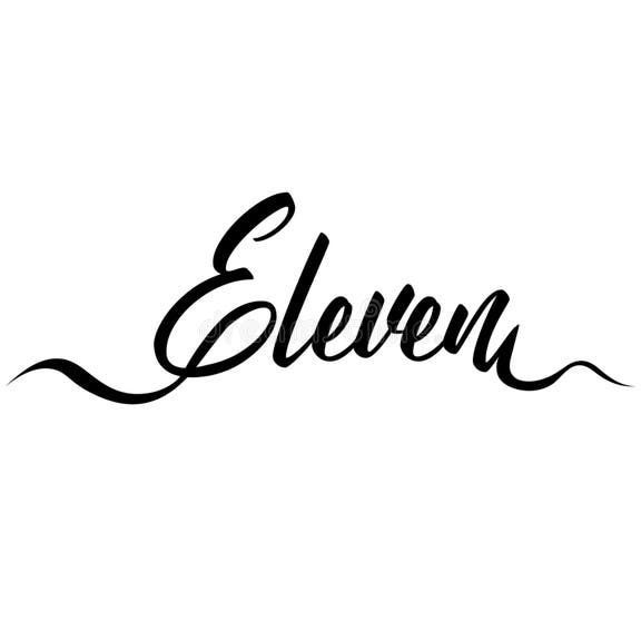 11 in Words stock illustration. Illustration of woding - 378480406