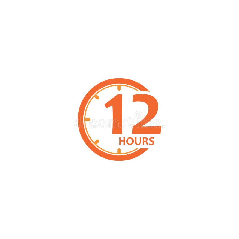 12 Hours Clock Arrow Logo Vector Icon Illustration Design Stock Vector ...