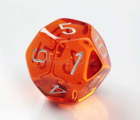 12-sided die stock photo. Image of orange, dragons, playing - 10713112
