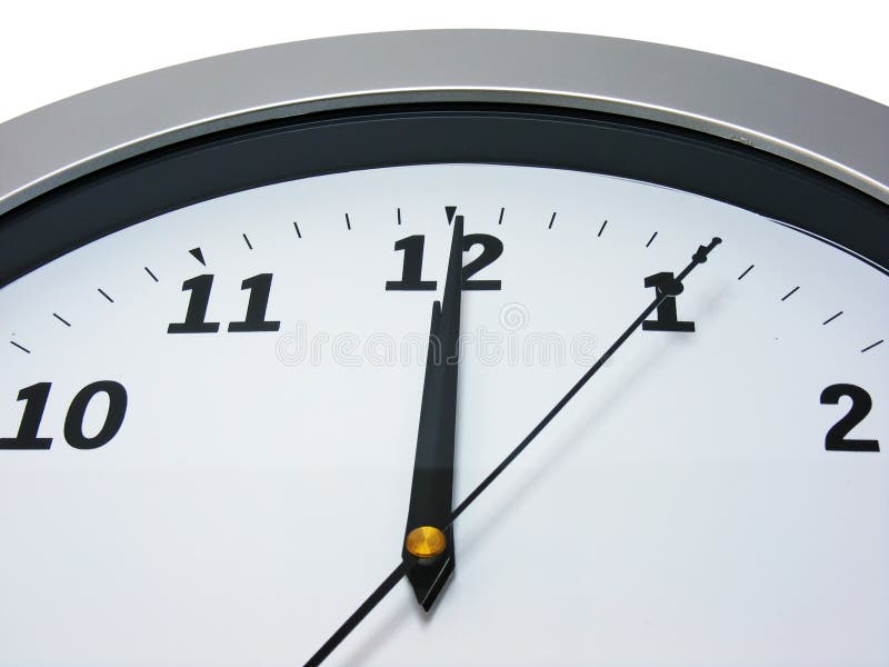 12 uur stock afbeelding. Image of termijn, notulen, vooravond - 17399397