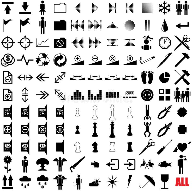 121 Vector Pictograms. Royalty Free Stock Photo - Image: 6878245