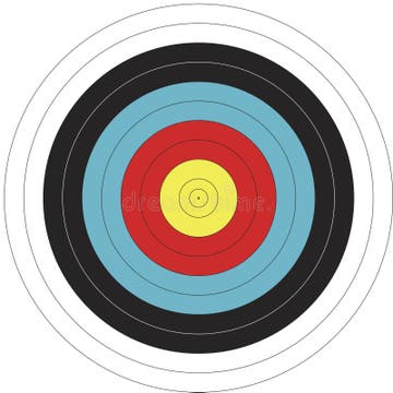 122cm FITA Design Archery Target Stock Vector - Illustration of field ...
