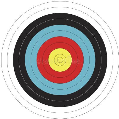 122cm FITA Design Archery Target Stock Vector - Illustration of field ...