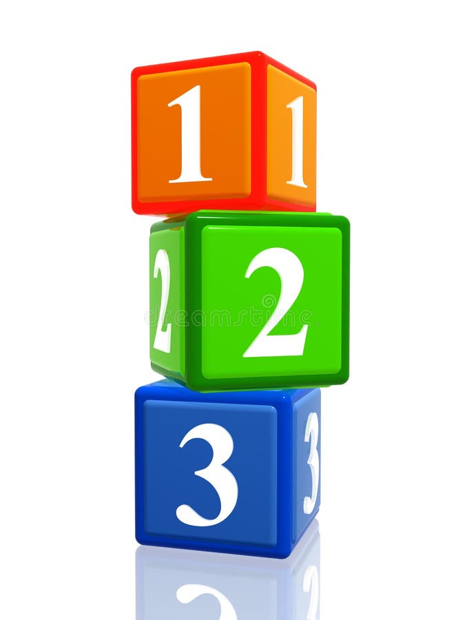 123 color cubes heap stock illustration. Illustration of children ...