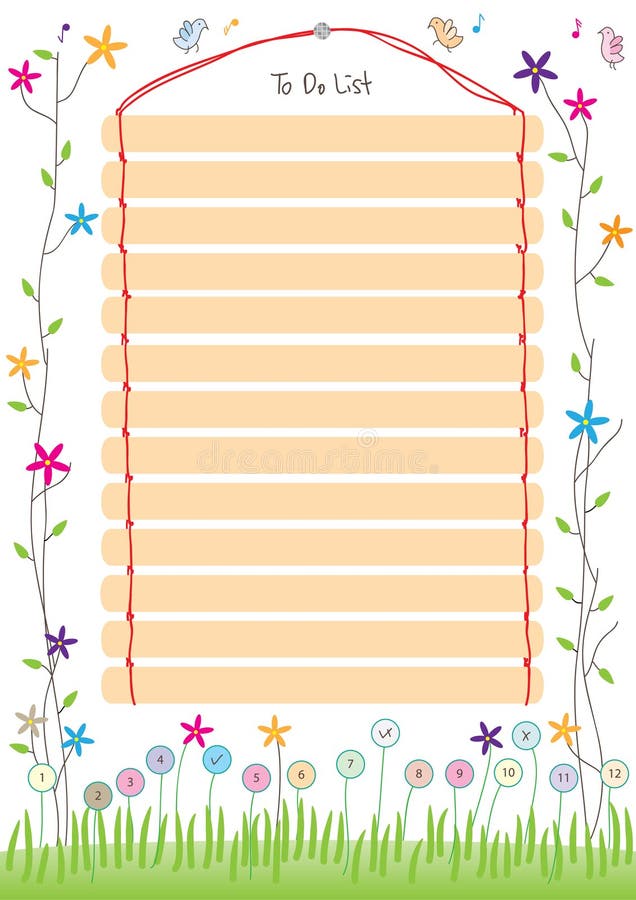 13 To Do List Space stock vector. Illustration of card - 23617953