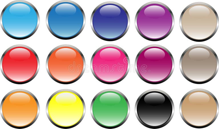 Buttons Color Metal Texture Stock Illustrations – 595 Buttons Color ...