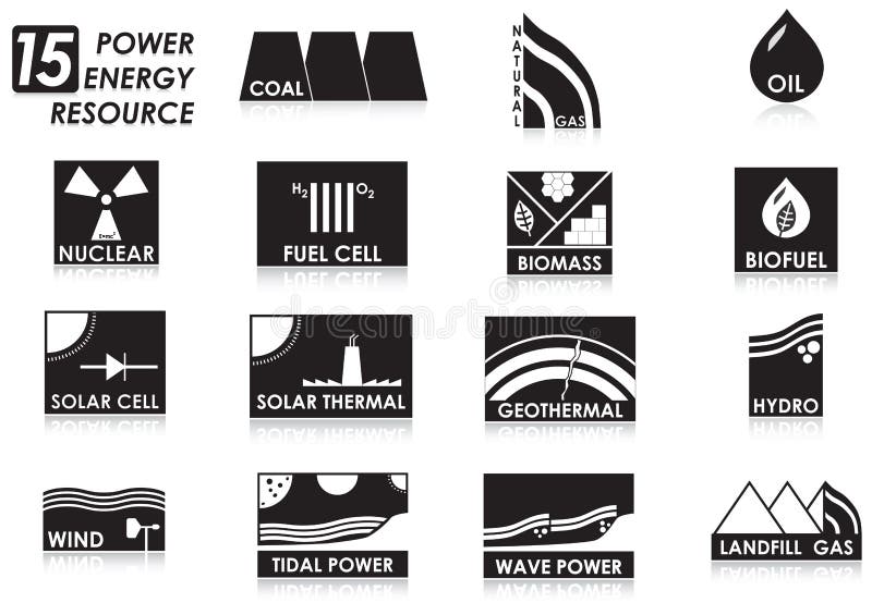 15 energy icon stock vector. Illustration of coal, naturalgas - 29185047