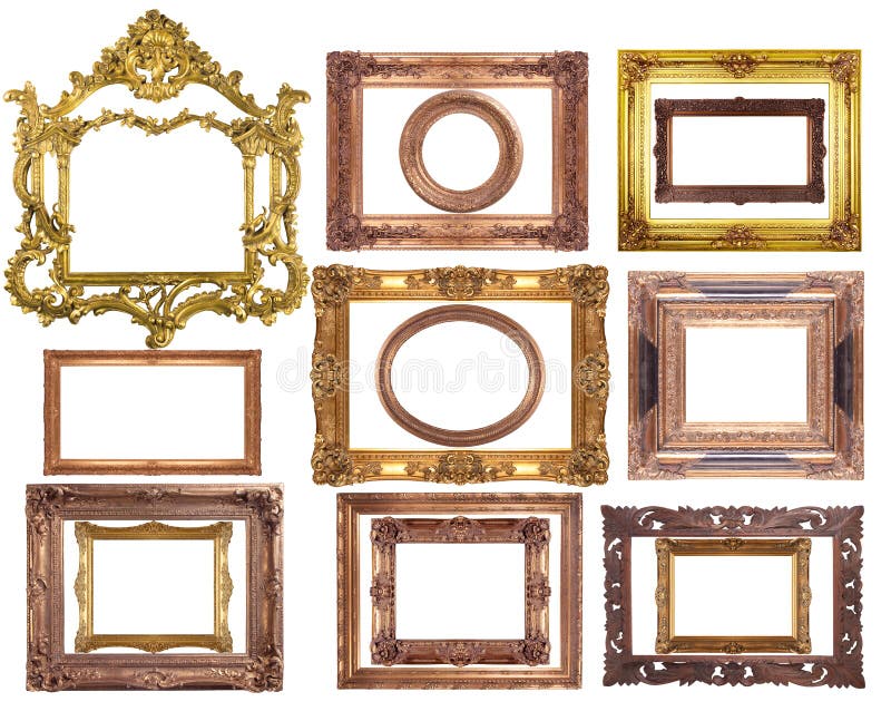 Antique frames collection stock photo. Image of isolated - 6578438