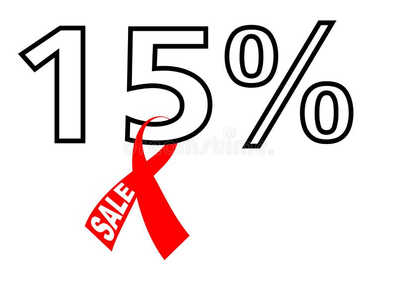 Big Sale and Percent 15 3D Words Sign Stock Illustration - Illustration ...