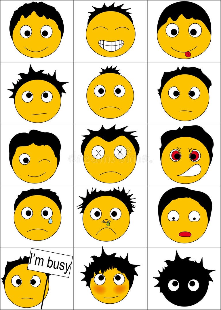 Pensive Smiles Stock Illustrations – 25 Pensive Smiles Stock ...