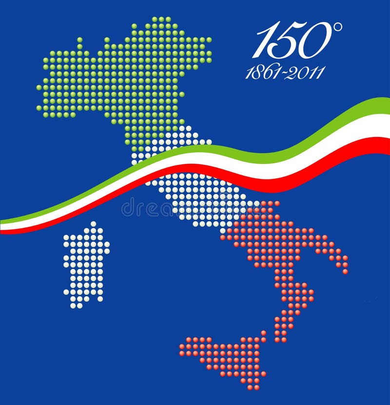 150th Anniversary of Italian Unity Stock Vector - Illustration of ...
