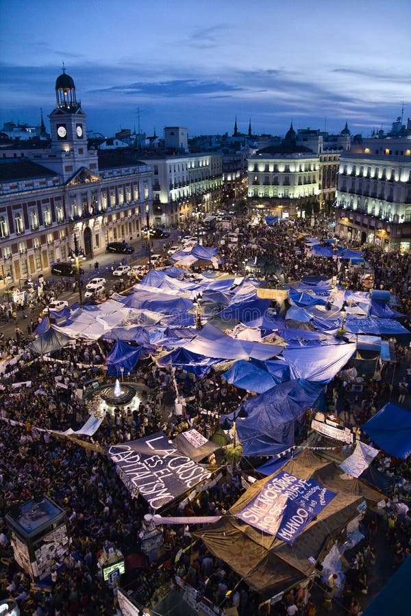 15M Madrid Protest Movement Editorial Stock Image - Image of mayo ...