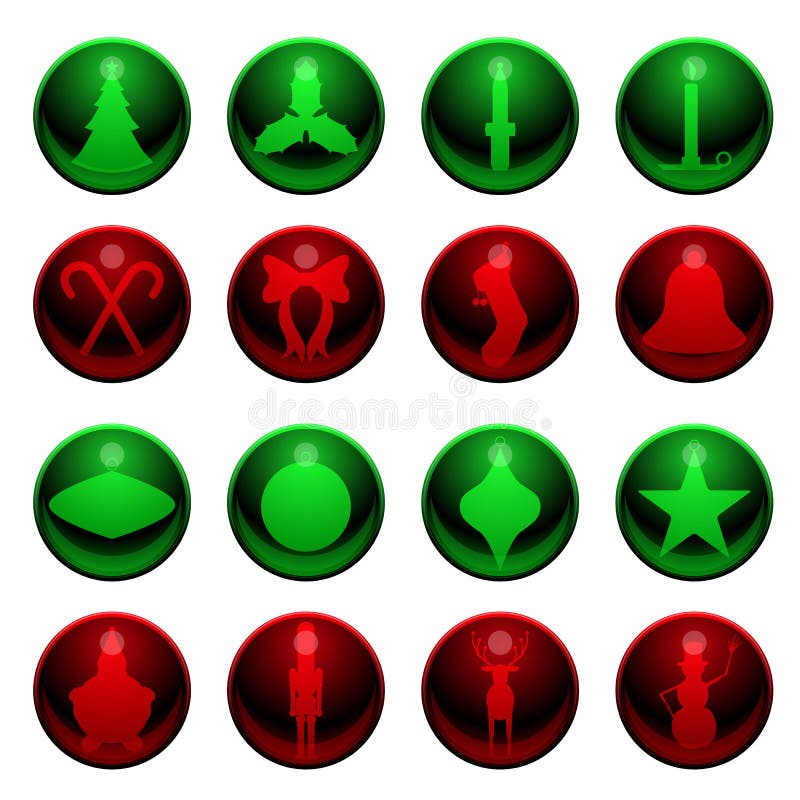 16 Christmas icons stock vector. Illustration of decoration - 20648301