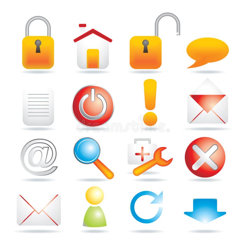 Classic Web Icons stock vector. Illustration of iconic - 14183073