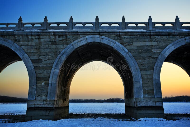 The 17-arch bridge stock photo. Image of qing, roof, history - 12472722