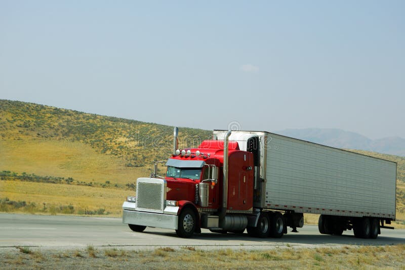 18-wheeler stock photo. Image of moving, shiny, trailer - 15407006