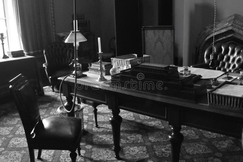 1800s Style Executive Office Stock Image - Image of setting, seat: 10373103