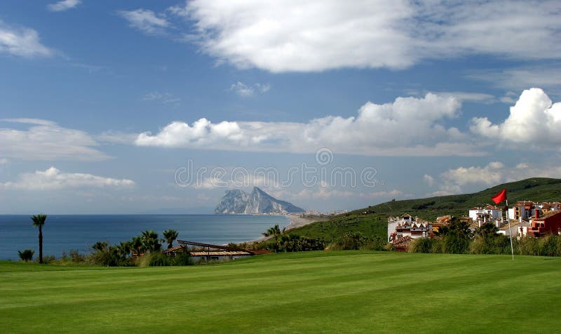 Golf Course, River and Bridge at San Roque in Spain Stock Photo - Image ...