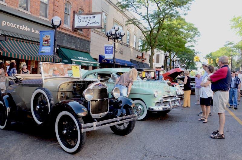 1928 Ford Model a and 1950 Chevrolet 2d Deluxe Editorial Photography ...