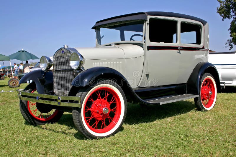1930 Model a Ford Sedan stock photo. Image of auto, black - 1587896