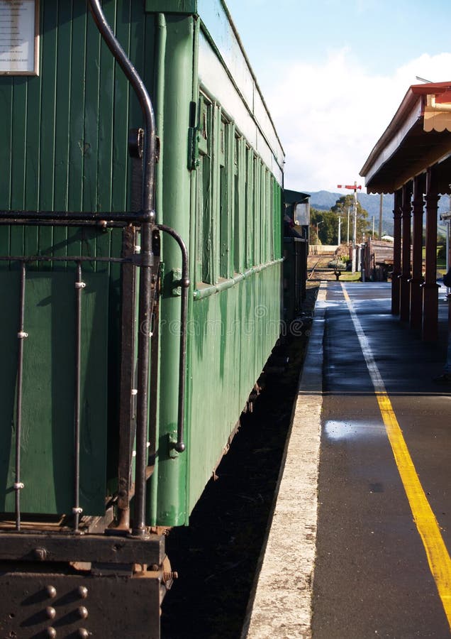 1940 S Railway Carriage at Station Stock Image - Image of restored ...