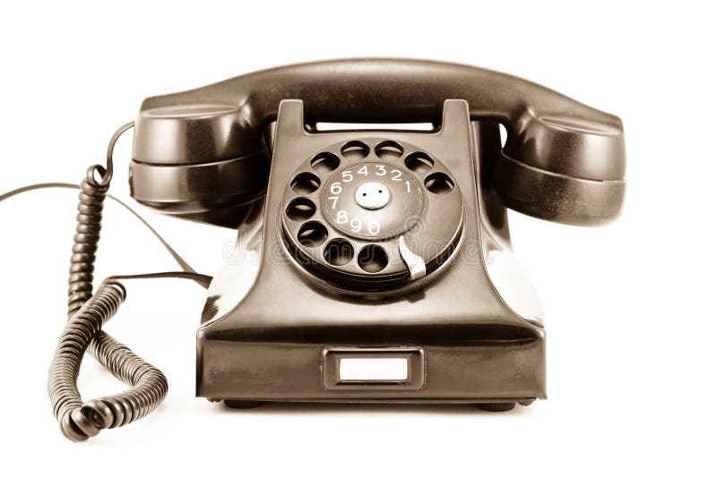 1940s Era Phone - Old Sepia Photo Stock Photo - Image of talk, closeup ...