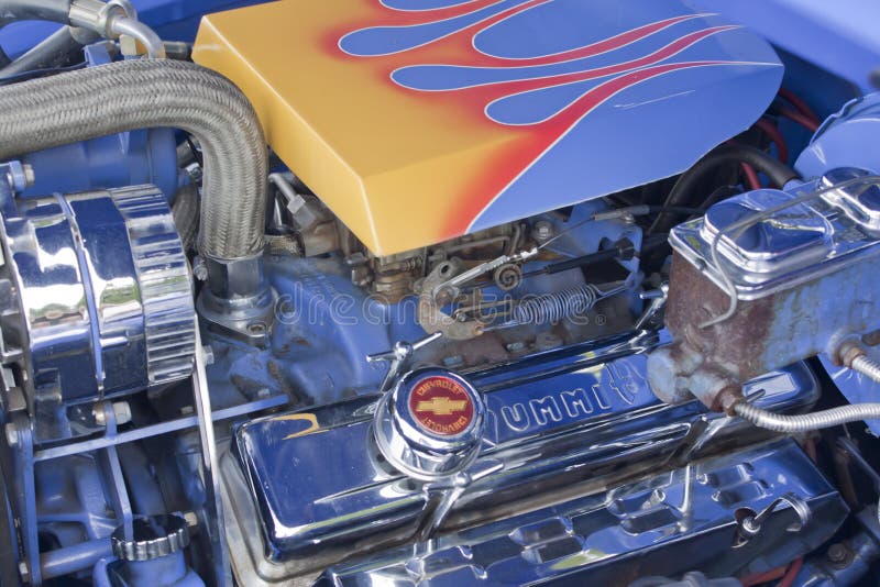 1947 Chevy 2 Door Coupe Engine Editorial Photography - Image of ...