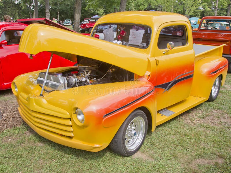 1948 Yellow Ford Pickup editorial stock photo. Image of wisconsin ...