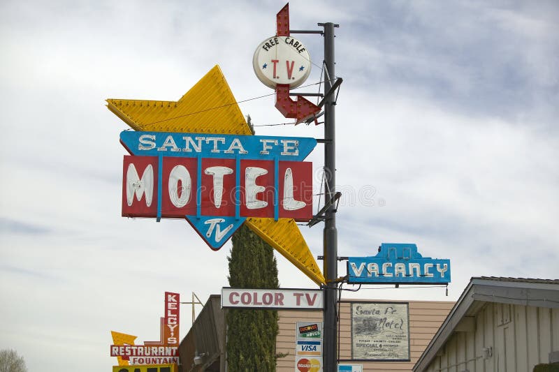 A 1950s style neon sign editorial photo. Image of america - 26283096