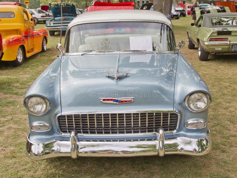 1955 Chevy Bel Air Front View Editorial Photography - Image of ...