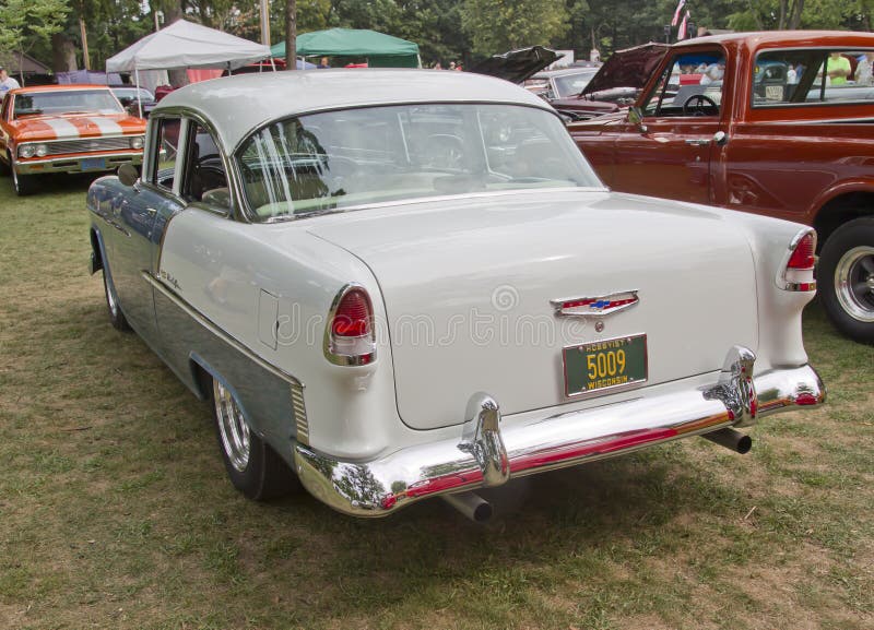 1955 Chevy Bel Air Rear View Editorial Image - Image of annual, antique ...