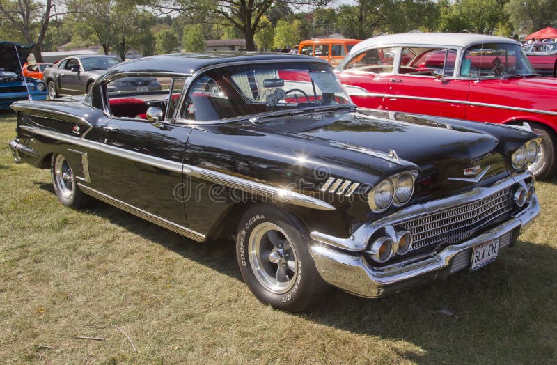 1955 Chevy Impala Black Side View Editorial Stock Image - Image of ...