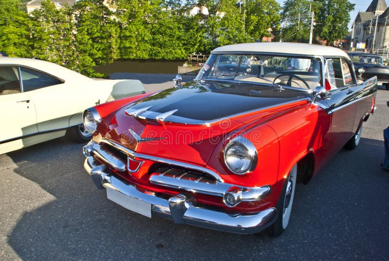1956 Dodge Royal Lancer-Two-tone Red & Black Editorial Image - Image of ...