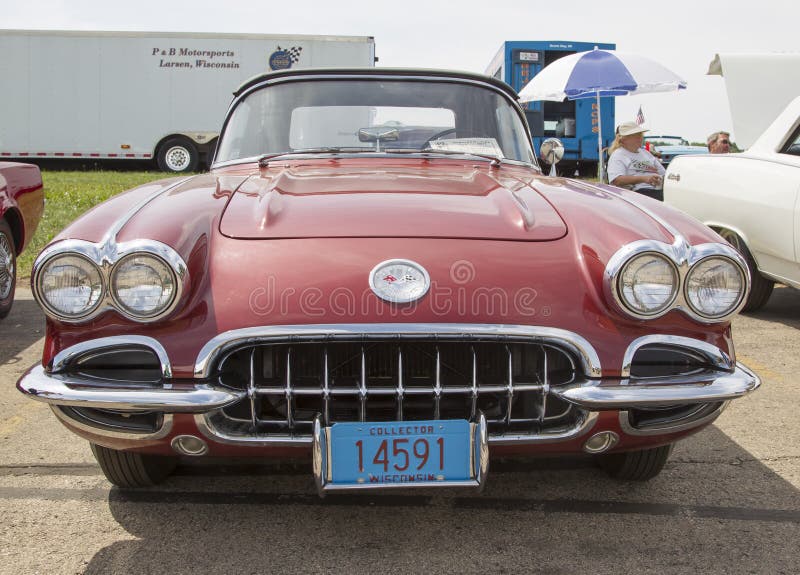 1960 Chevy Corvette Convertible Front View Editorial Photography ...