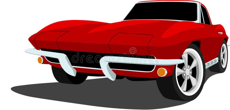 Red Corvette Clipart