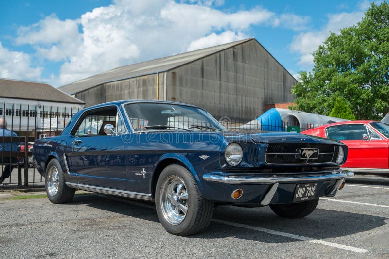 1965 Blue Ford Mustang Coupe Editorial Stock Image - Image of ...