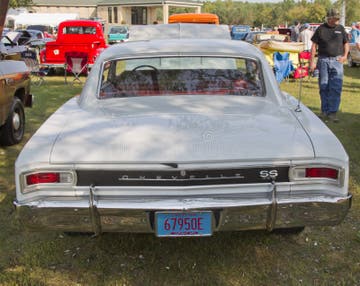 1966 White Chevy Chevelle SS Rear View Editorial Photo - Image of ...