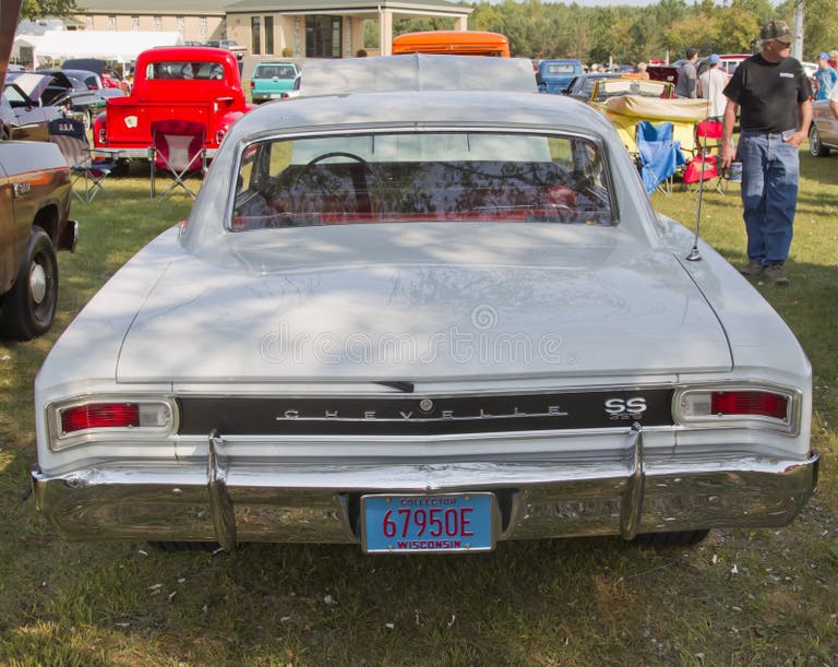 1966 White Chevy Chevelle SS Rear View Editorial Photo - Image of ...
