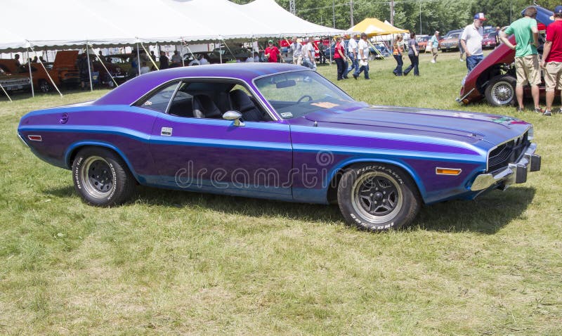 1970 Purple Dodge Challenger Side View Editorial Photography - Image of ...