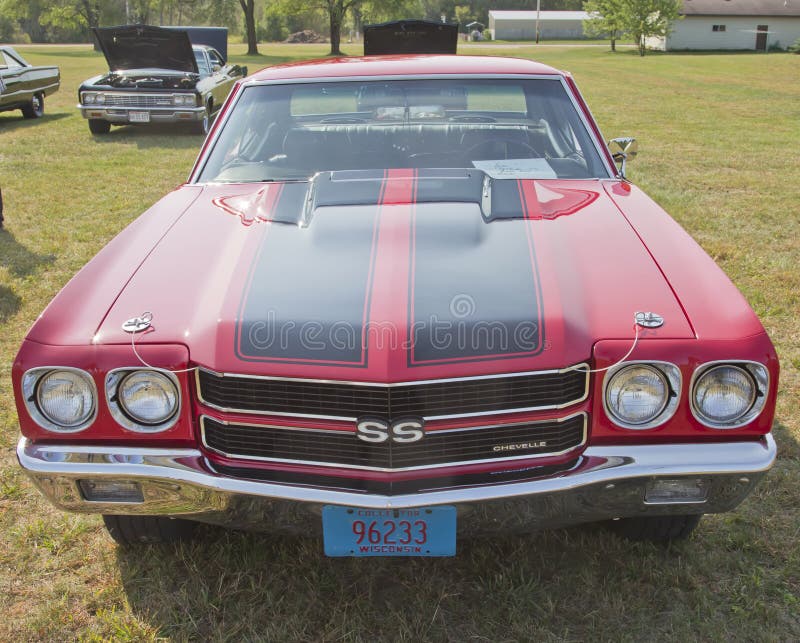 1970 Red Black Chevy Chevelle SS Front View Editorial Stock Image ...