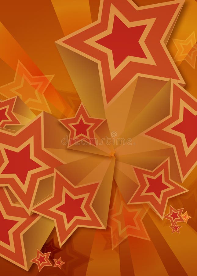 1970s Retro Swirly Stars stock vector. Illustration of background - 2228988