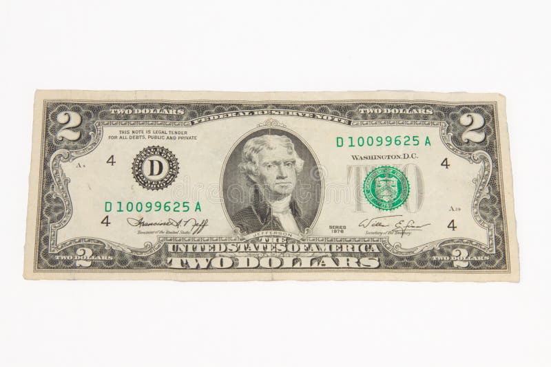 1976 United States Two Dollar Bill Stock Image - Image of collector ...