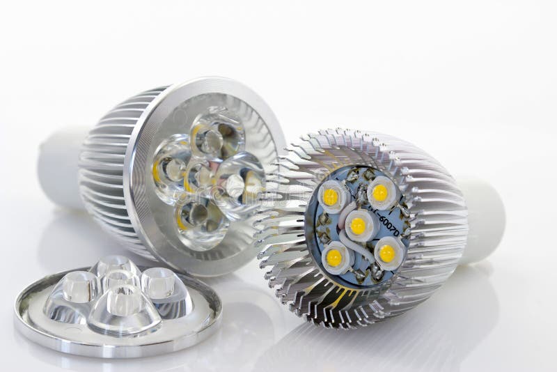 1W LED lamp with optics stock image. Image of diode, bulb - 24903399