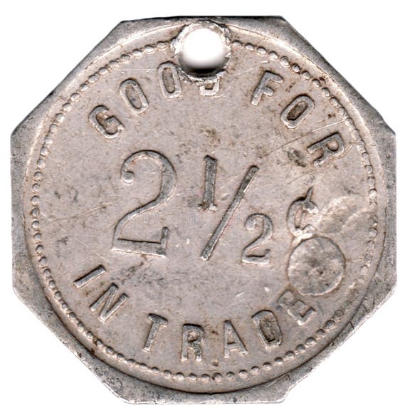 2 1/2 Cent Token stock photo. Image of trade, cents, revenue - 2388314