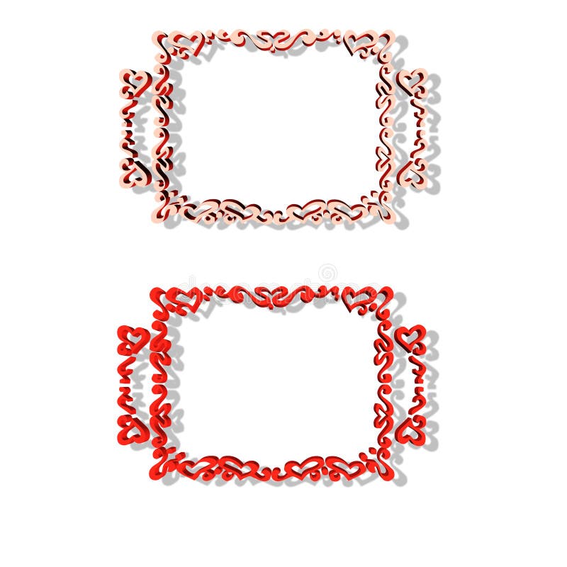 2 borders - 3D stock illustration. Illustration of design - 12718987