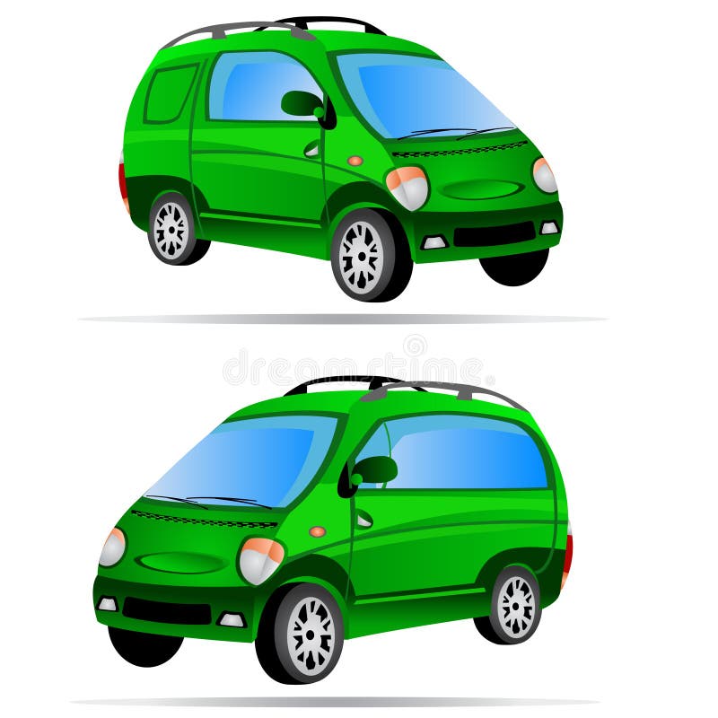 2 coches del minivan ilustración del vector. Ilustración de minivan ...